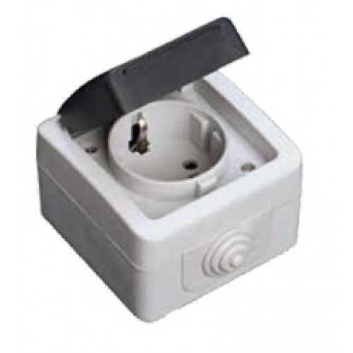 TOMADA EXTERIOR COM TAMPA IP44 - FICHAS ELECTRICAS - MATERIAL ELECTRICO